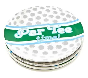 GODINGER League Golf Appetizer Plate Set Of 4 - One-color