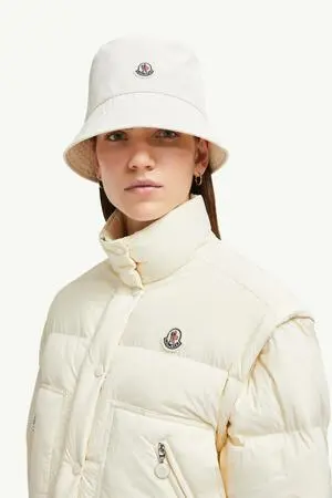 Moncler Cotton-blend Bucket Hat - White