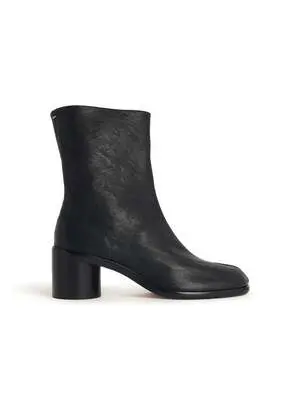 MAISON MARGIELA Tabi Leather Ankle Boots - Black