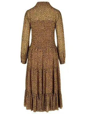 Michael Kors Leopard Print Polyester Dress