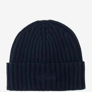 MC2 SAINT BARTH Mc2 Saint Barth Wool Blend Beanie With Logo Blue