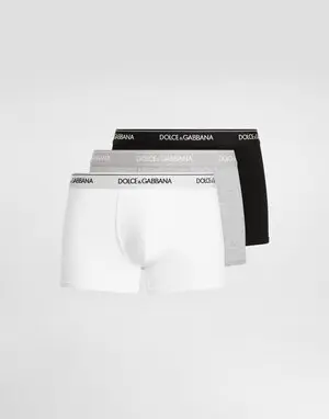 Dolce & Gabbana 3-pack Of Regular-fit Stretch Jersey Boxers - Multicolor