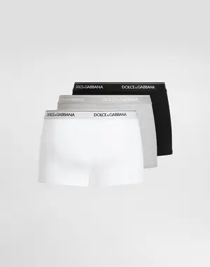 Dolce & Gabbana 3-pack Of Regular-fit Stretch Jersey Boxers - Multicolor