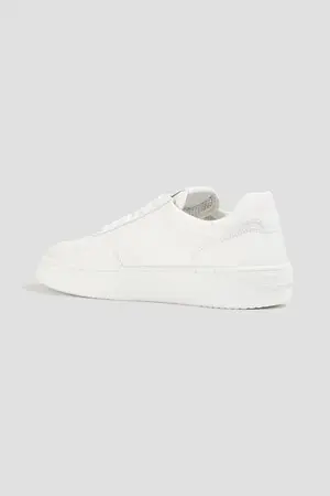 STUART WEITZMAN Courtside Embossed Leather Sneakers
