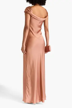 Alberta Ferretti Twisted Satin-crepe Gown