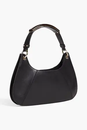 Alberta Ferretti Leather Shoulder Bag - Black
