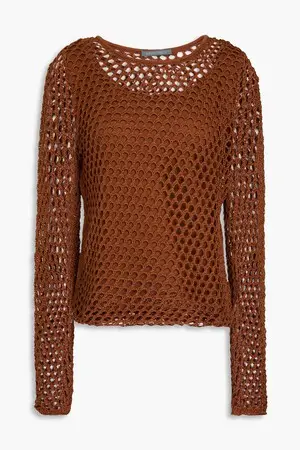Alberta Ferretti Open-knit Cotton Sweater