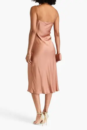 Alberta Ferretti Twisted Satin-crepe Midi Slip Dress