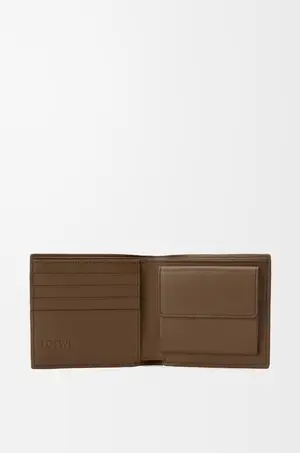 Loewe Bifold Coin Wallet In Deerskin - Tundra