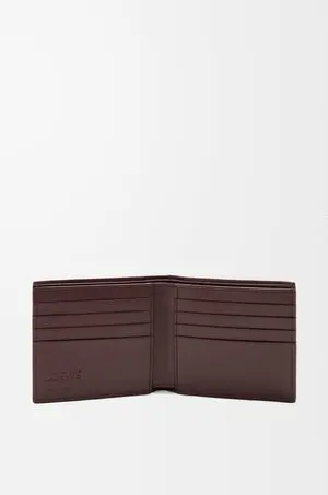 Loewe Bifold Wallet In Deerskin Oxblood
