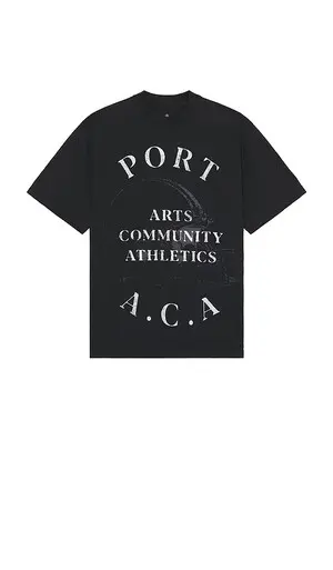 PORT A.C.A Grid Tee In Black