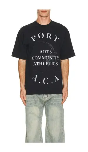 PORT A.C.A Grid Tee In Black