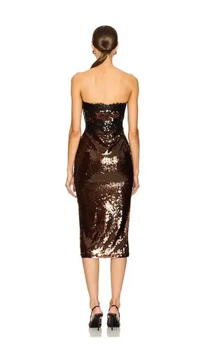 Retrofete Ellen Sequin Dress - Deep Brown