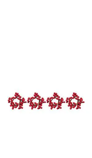 CHEFANIE Napkin Rings In Red - Red Berry