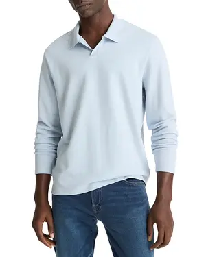 Vince Milano Open Collar Polo - Whitecap