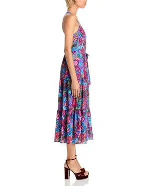Aqua Belted Midi Dress