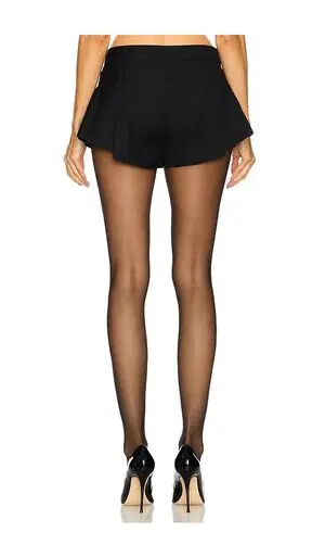 NANA JACQUELINE Amelie Pleated Twill Shorts