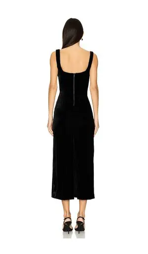 Bardot Brooklyn Velour Midi Dress