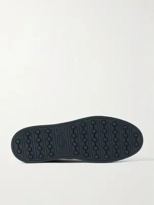 TOD'S Allacciata Cassetta Rubber-trimmed Suede Sneakers