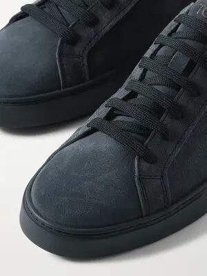TOD'S Allacciata Cassetta Rubber-trimmed Suede Sneakers