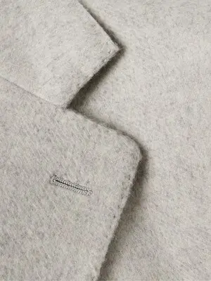 DE PETRILLO Herringbone Virgin Wool And Cashmere-blend Overcoat