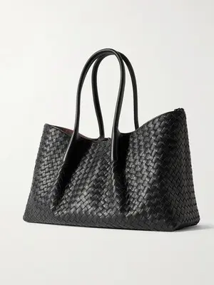 Bottega Veneta Pinacoteca Medium Reversible Intrecciato Leather Tote - Black