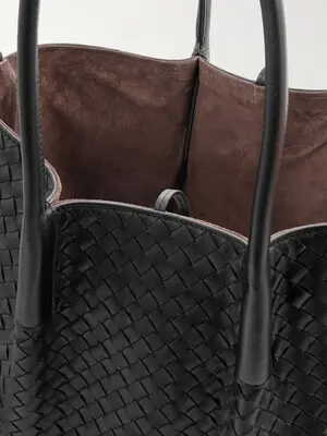 Bottega Veneta Pinacoteca Medium Reversible Intrecciato Leather Tote - Black
