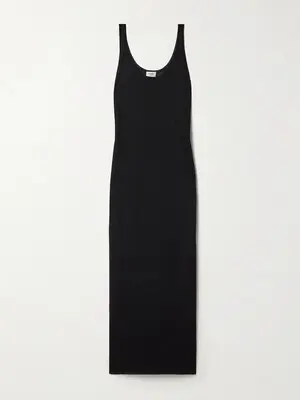 Saint Laurent Metallic Knitted Maxi Dress
