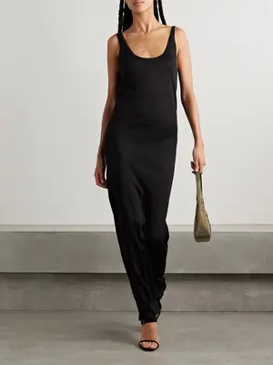 Saint Laurent Metallic Knitted Maxi Dress