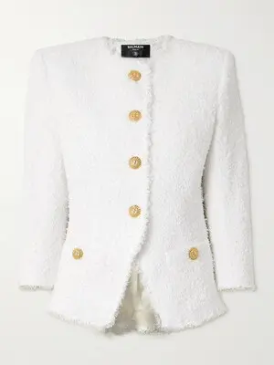 Balmain Tweed Blazer - White