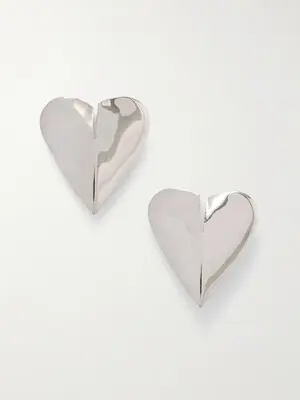 Alaïa Torn Heart Earrings - Silver