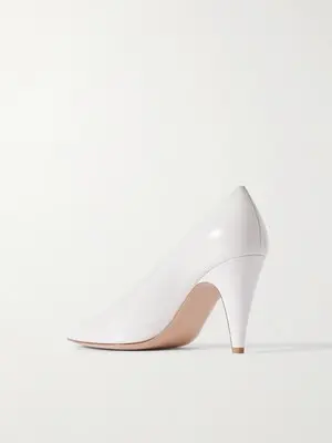 GIANVITO ROSSI Amelia 85 Patent-leather Pumps - Neutrals