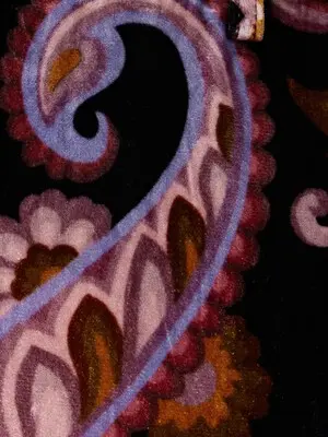 Etro Paisley-print Velvet Straight-leg Pants