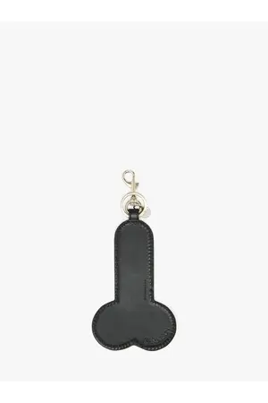 Jw Anderson Pleasing X Crystal Penis Keyring - Black | Editorialist