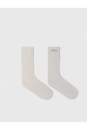 Maje Lurex Socks Silver