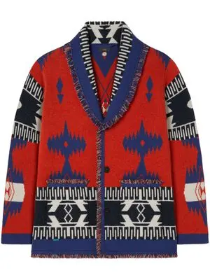 Alanui Icon Jacquard Cardigan - Red