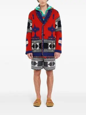 Alanui Icon Jacquard Cardigan - Red