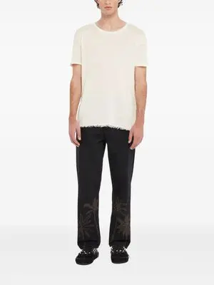 Alanui Linen Knitted T-shirt