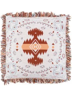 Alanui Bandana-jacquard Pillow - Neutrals
