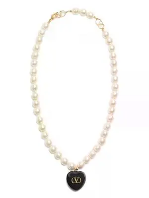 Valentino Garavani Coeur Royal Necklace - White