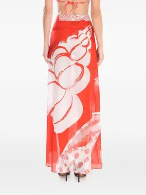 AMIR SLAMA Shell-print Maxi Skirt
