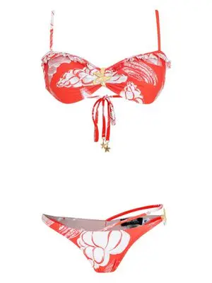 AMIR SLAMA Starfish-print Bikini - Red
