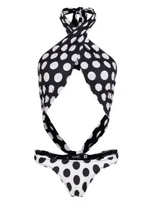 AMIR SLAMA Polka-dot Swimsuit - Black