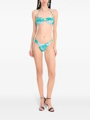AMIR SLAMA Shell-print Bandeau Bikini