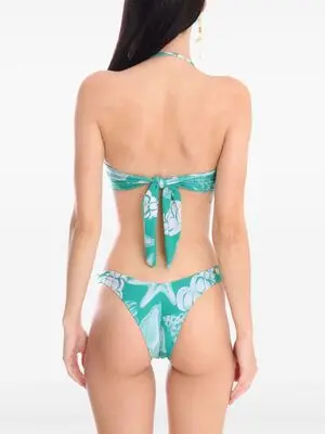AMIR SLAMA Shell-print Bandeau Bikini