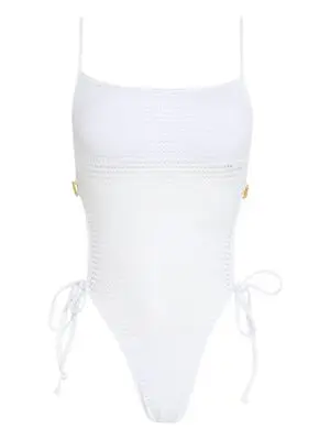 AMIR SLAMA Openwork One-piece Swimsuit - White