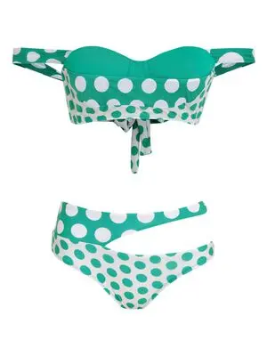 AMIR SLAMA Polka Dot Bikini - Green