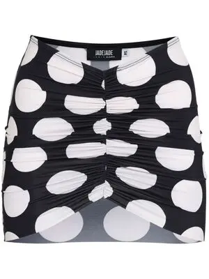AMIR SLAMA X Jade Picon Polka-dot Mini Skirt - Black