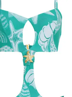 AMIR SLAMA Shell-print Swimsuit