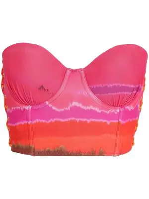 AMIR SLAMA X Jade Picon Corset Crop Top - Pink